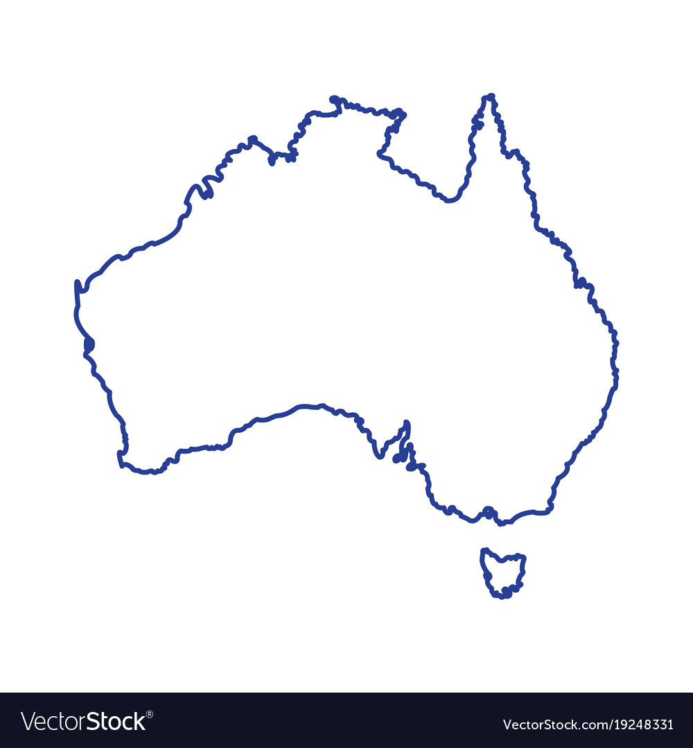Australian map design Royalty Free Vector Image