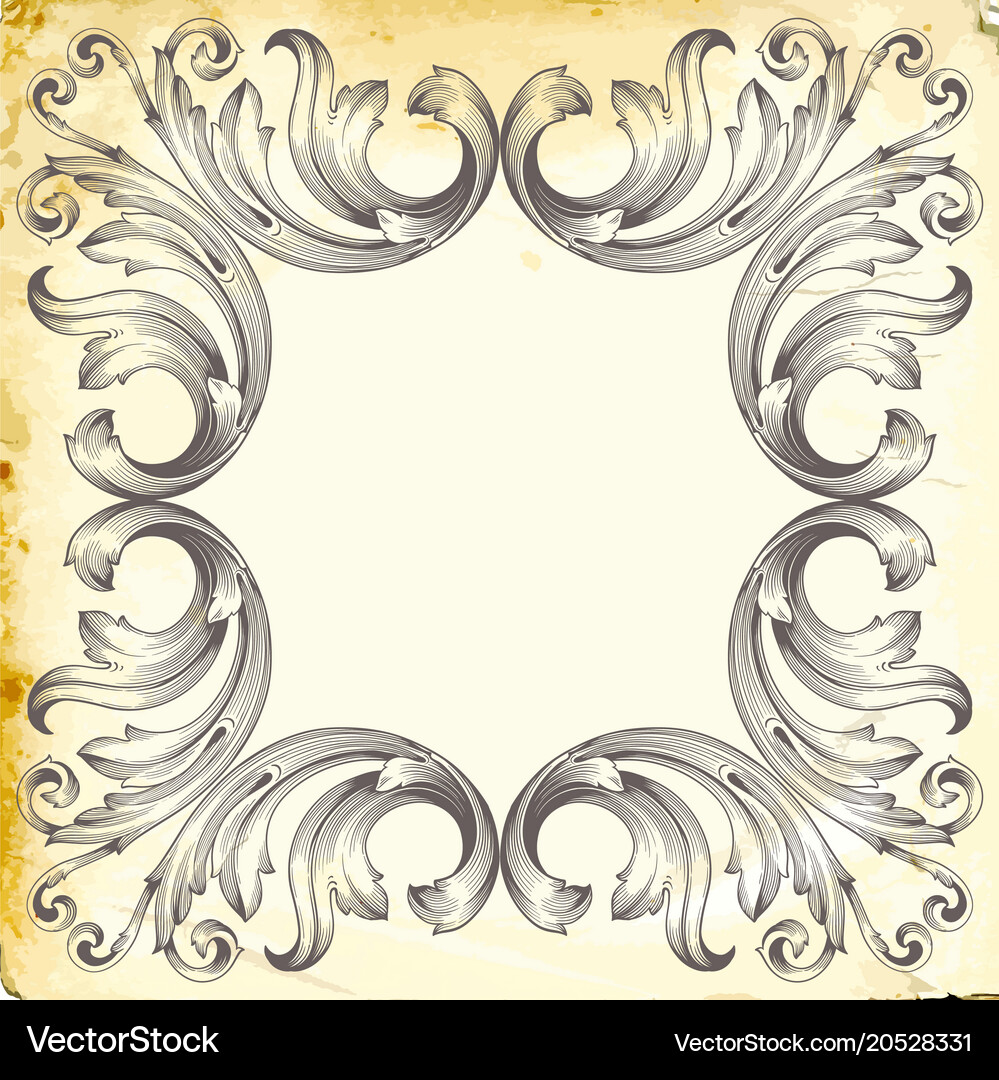 Baroque of vintage elements for design Royalty Free Vector