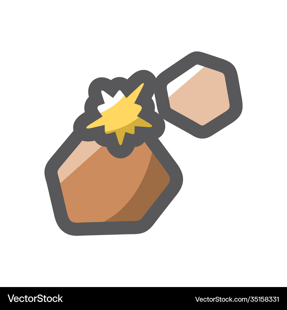 Carving fire stone on stone icon cartoon Vector Image