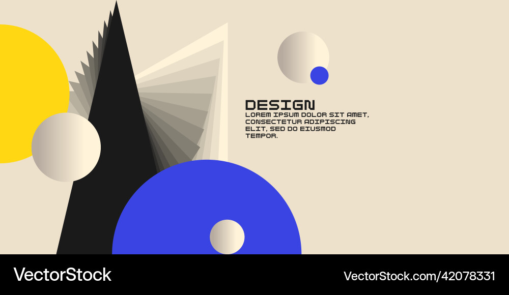 Composition with geometric shapes abstract Vector Image