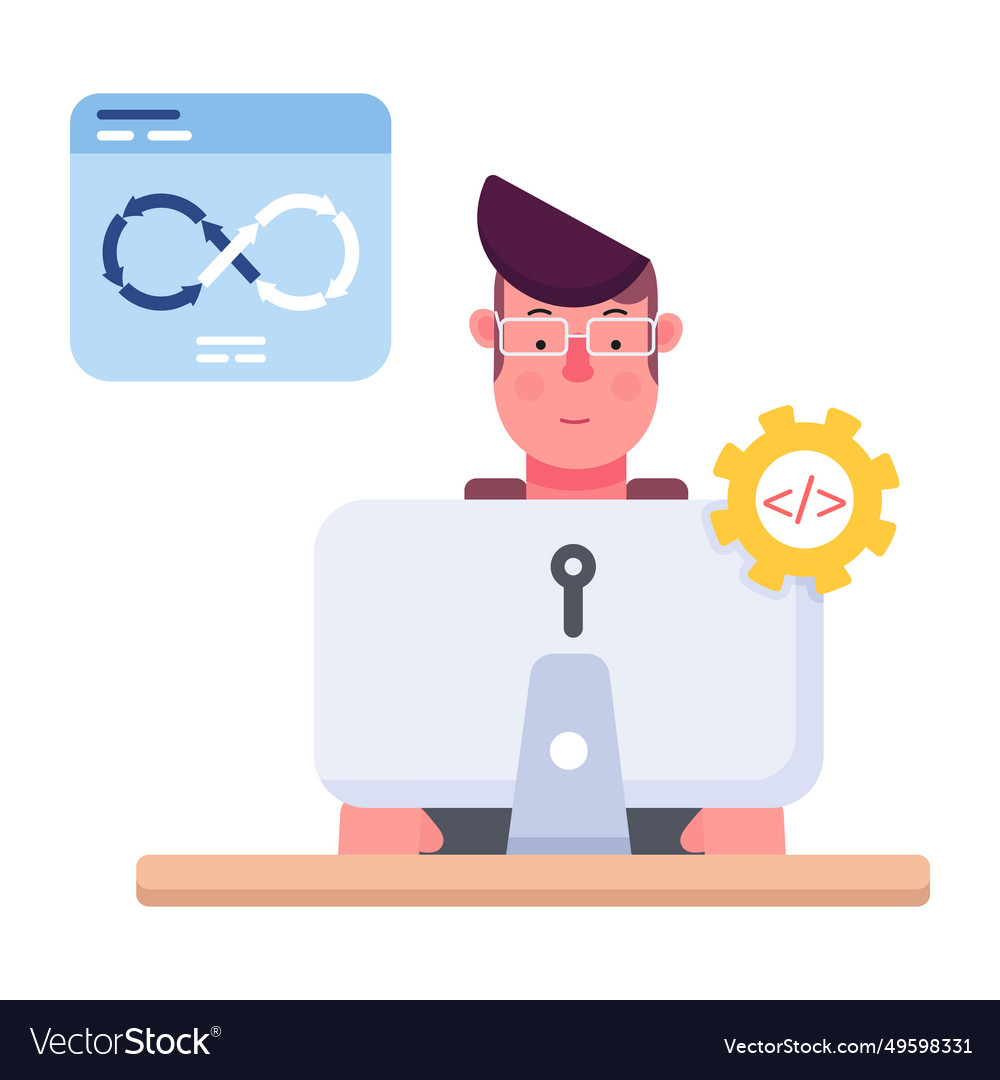 Devops engineer Royalty Free Vector Image - VectorStock Devops engineer Royalty Free Vector Image - VectorStock