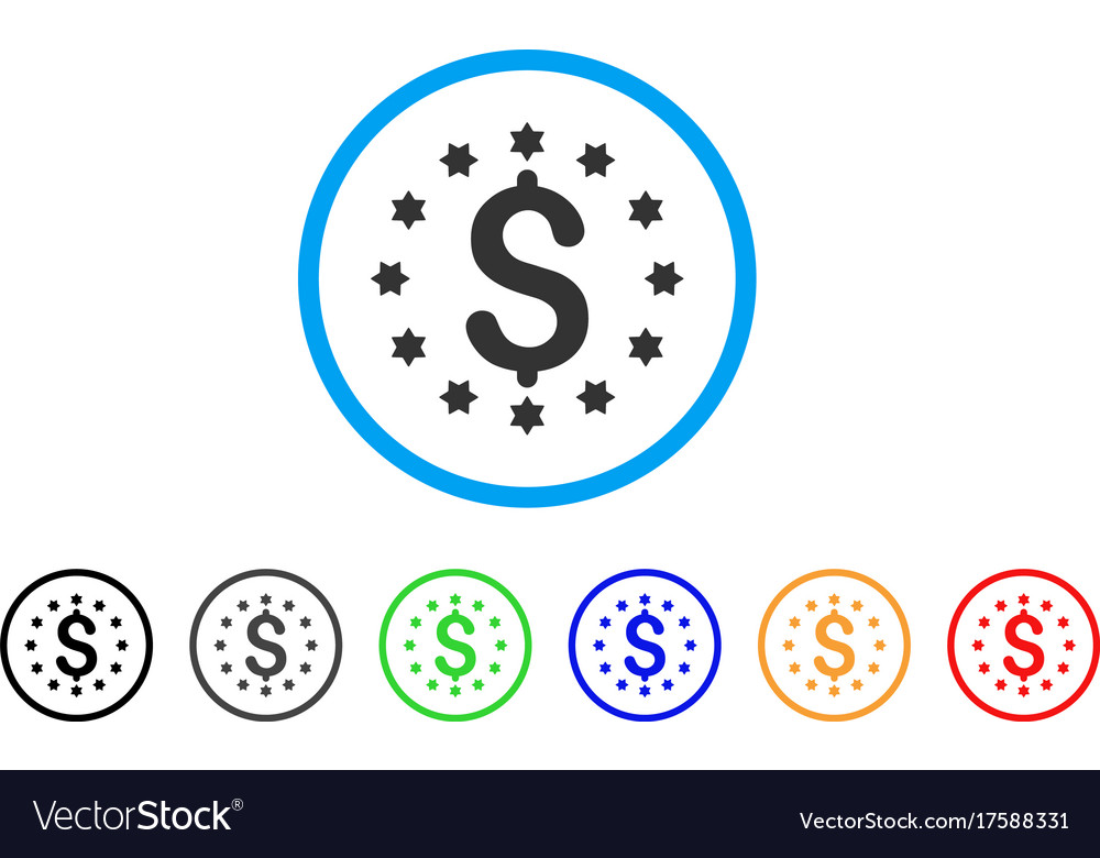 Dollar rounded icon Royalty Free Vector Image - VectorStock