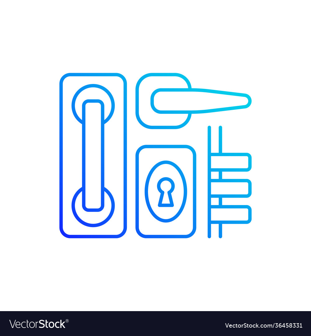 Door hardware linear icon Royalty Free Vector Image