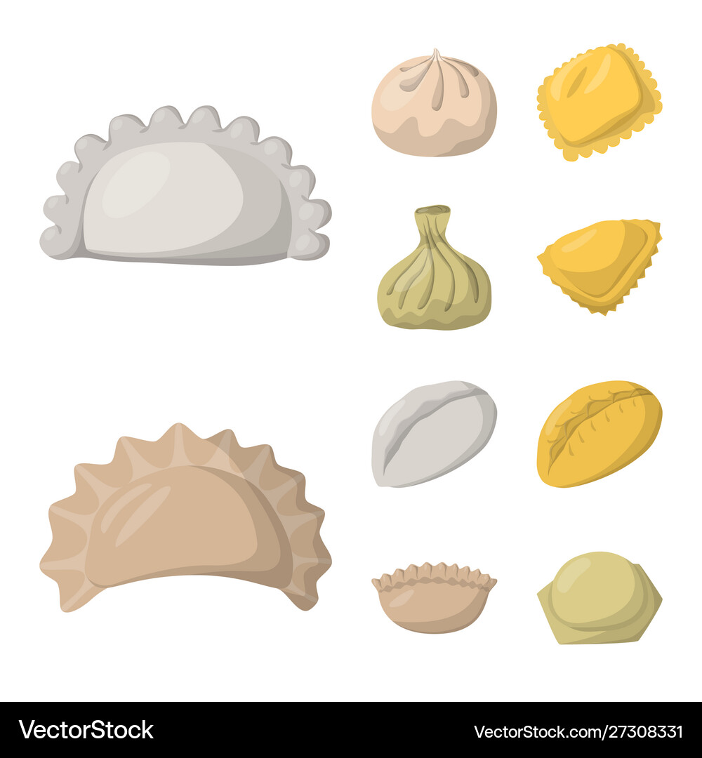 Dumplings and food symbol Royalty Free Vector Image