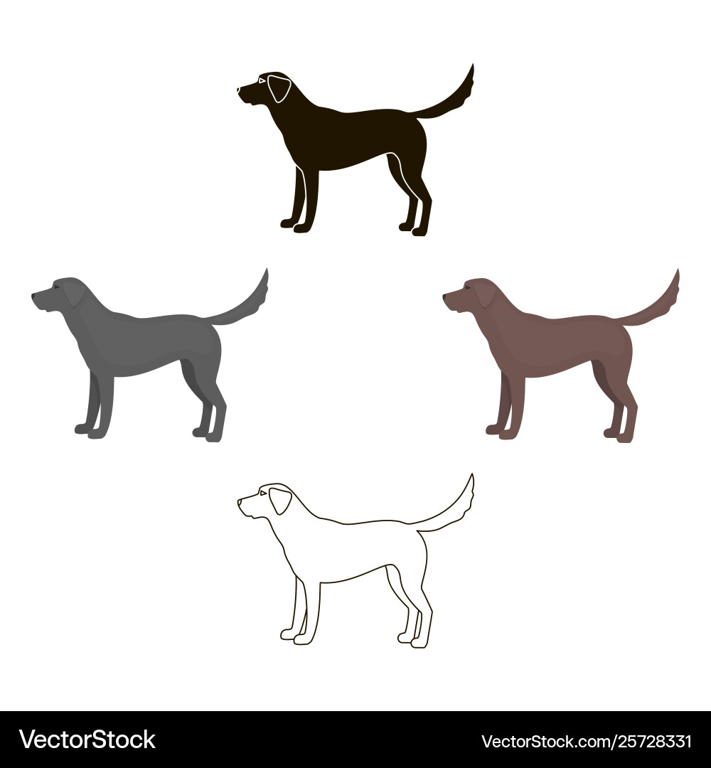 Labrador icon in cartoonblack style for Royalty Free Vector