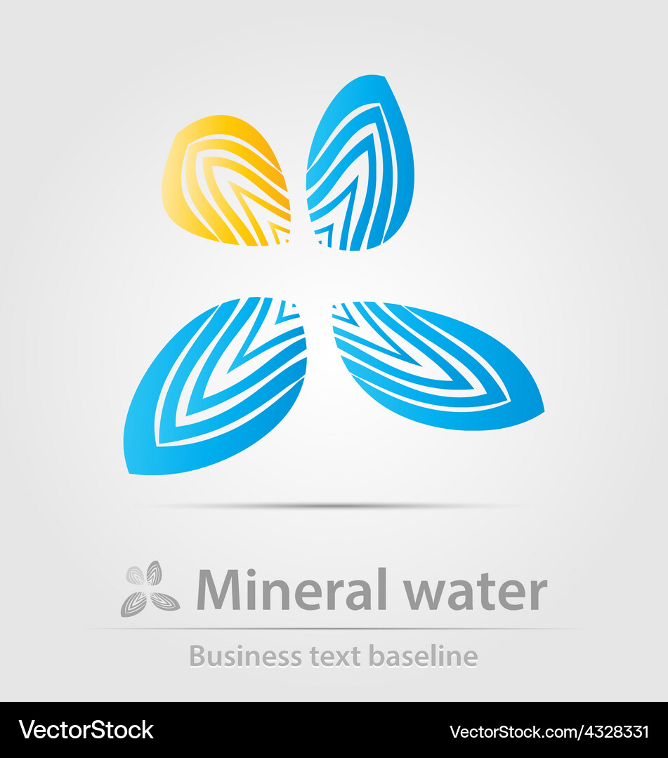 Mineral water business icon Royalty Free Vector Image