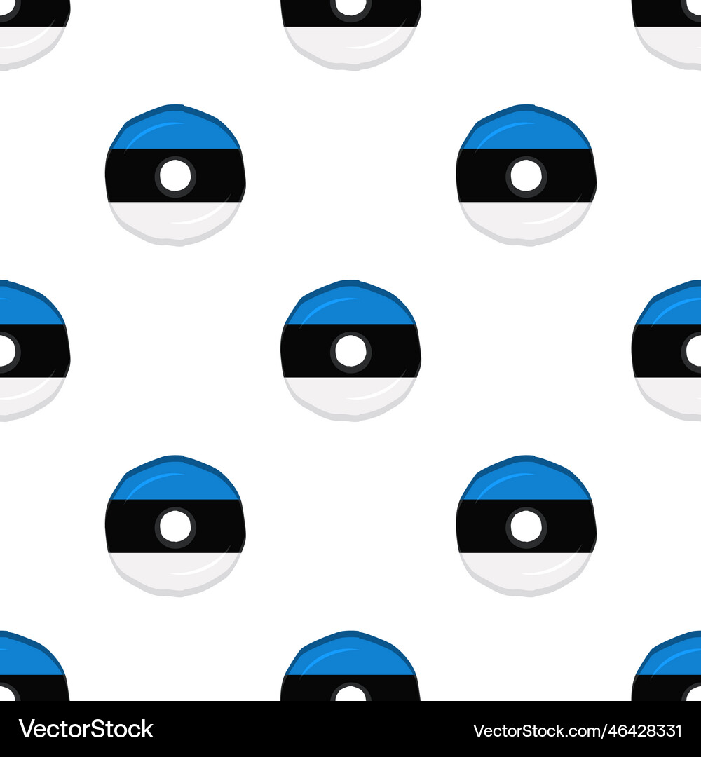 Pattern cookie with flag country estonia in tasty Vector Image