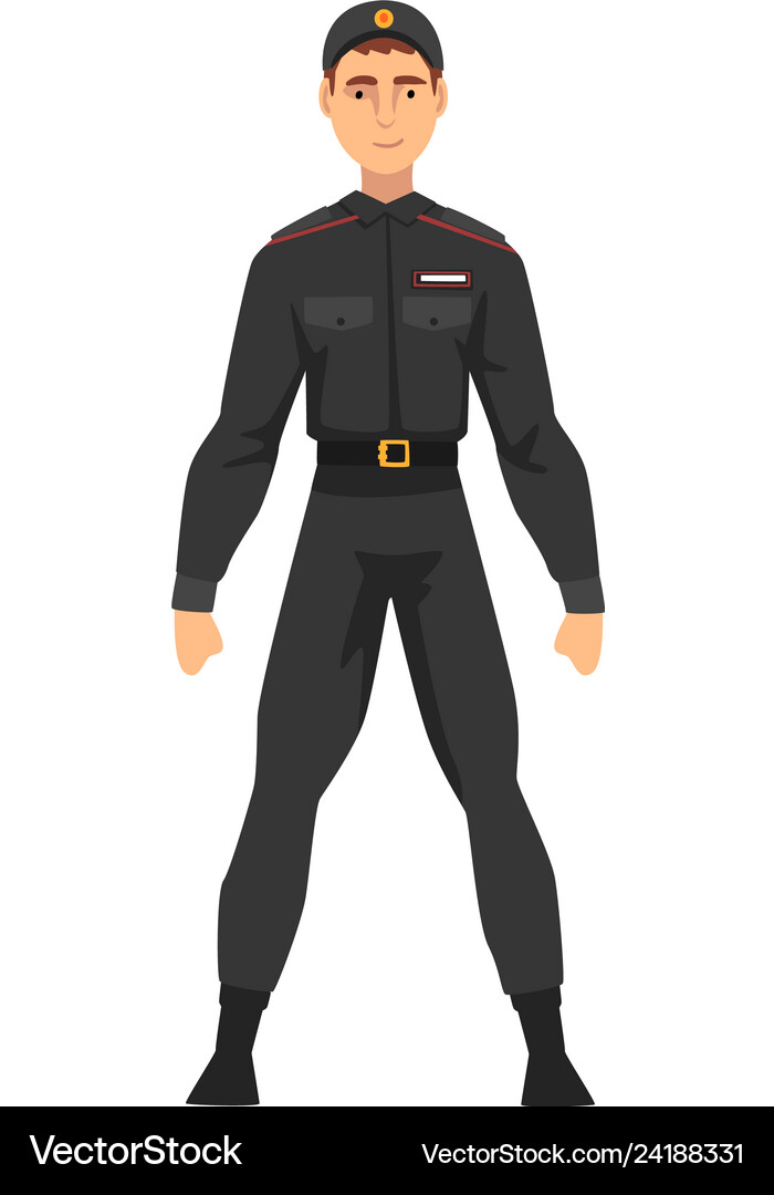 Security police officer professional policeman Vector Image