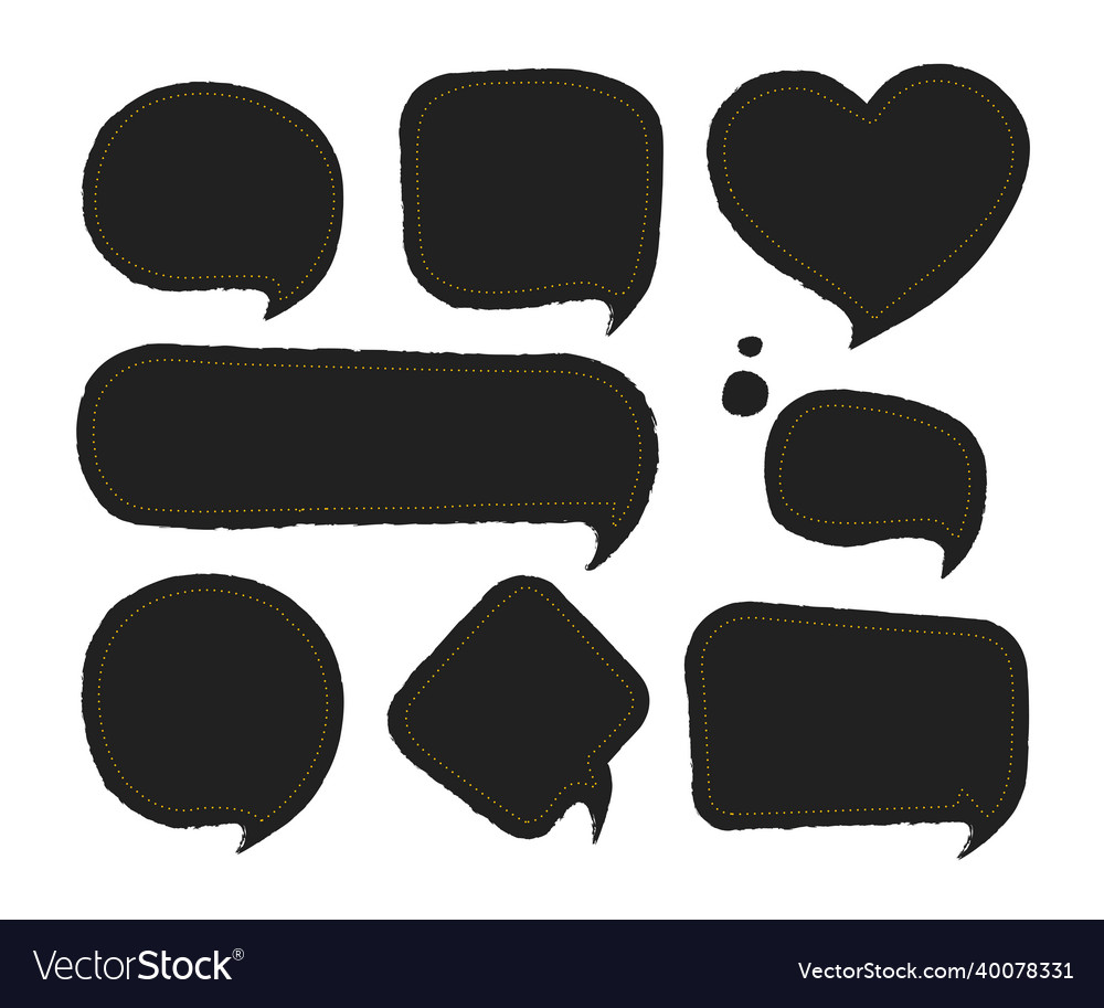 Set of dialog boxes in different variants Vector Image