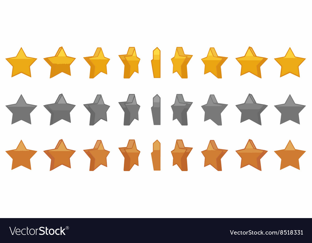 Star animation set Royalty Free Vector Image - VectorStock