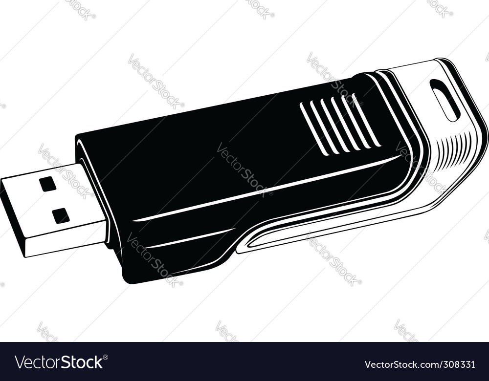 Usb flash drive Royalty Free Vector Image - VectorStock