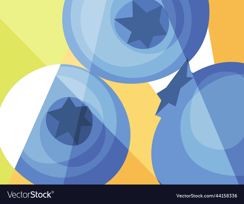 Abstracted close up view of ripe blueberries Vector Image