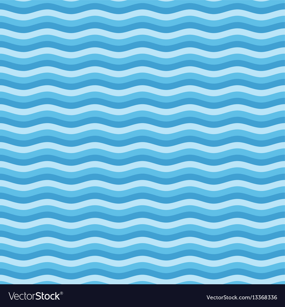 Blue flat wave pattern Royalty Free Vector Image
