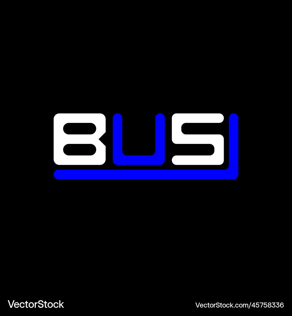 Bus letter logo creative design with graphic bus Vector Image