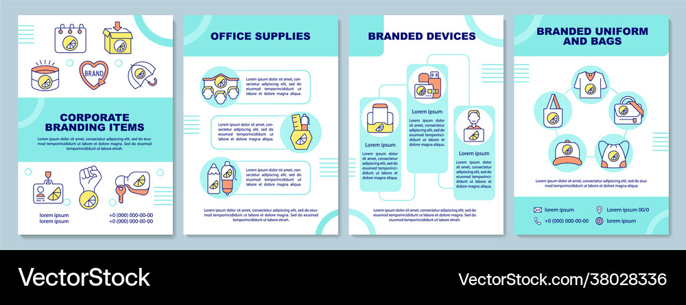 Corporate branding items brochure template Vector Image