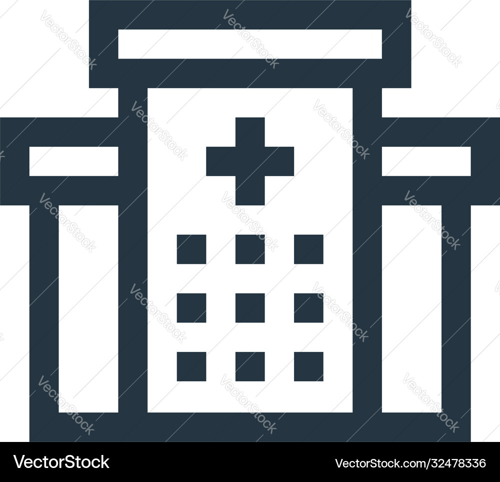 Hospital icon isolated on white background Vector Image