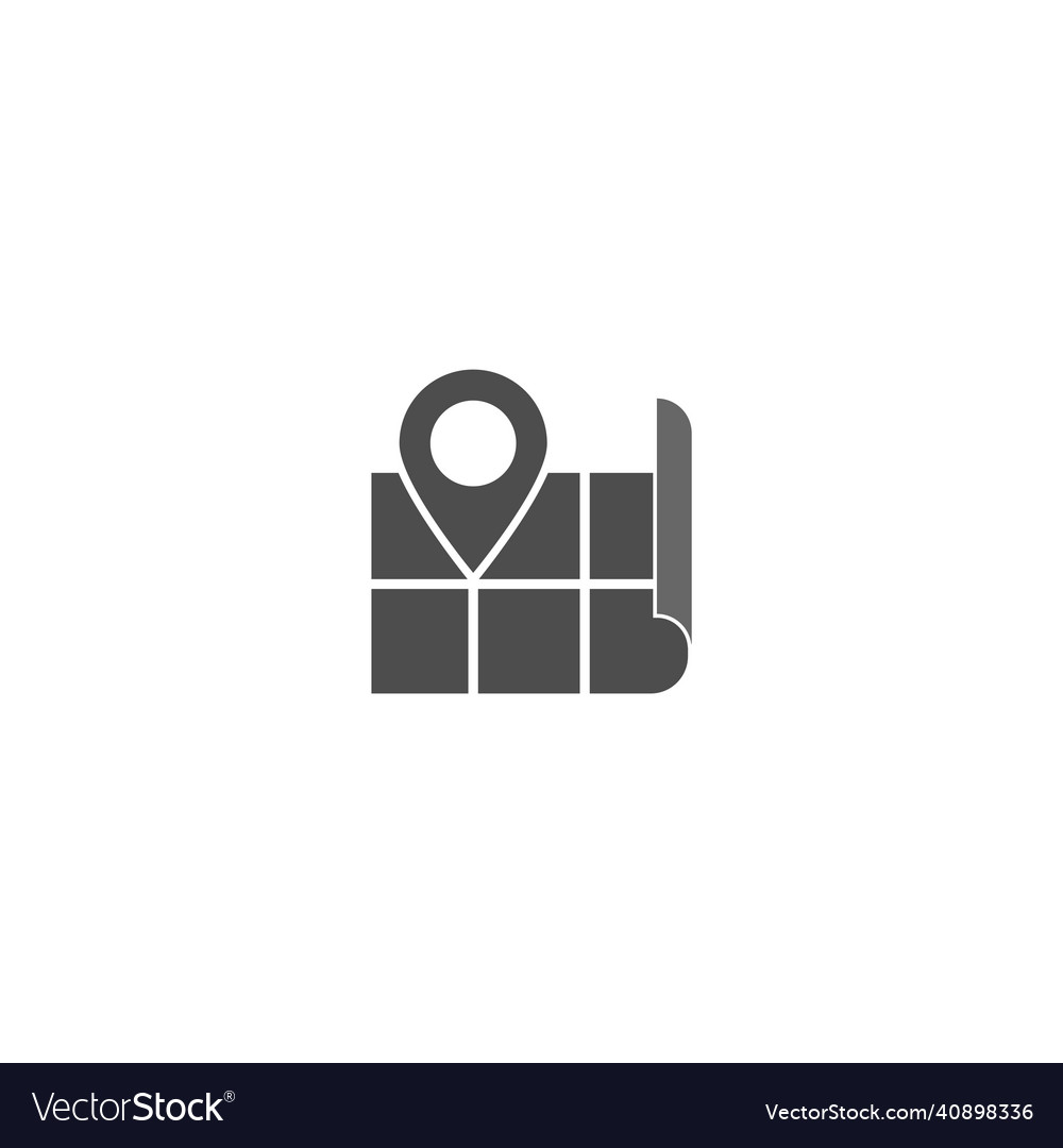 Map pointer icon flat design template Royalty Free Vector