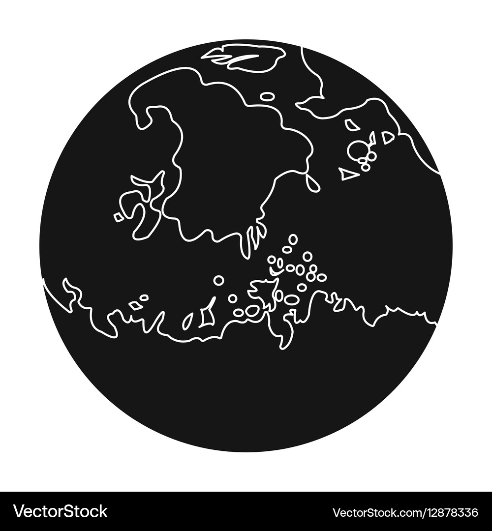 Mars icon in black style isolated on white Vector Image