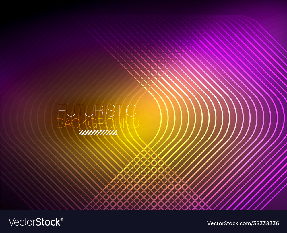 Neon color square shape lines abstract background Vector Image