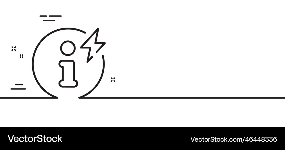 Power info line icon electric energy information Vector Image