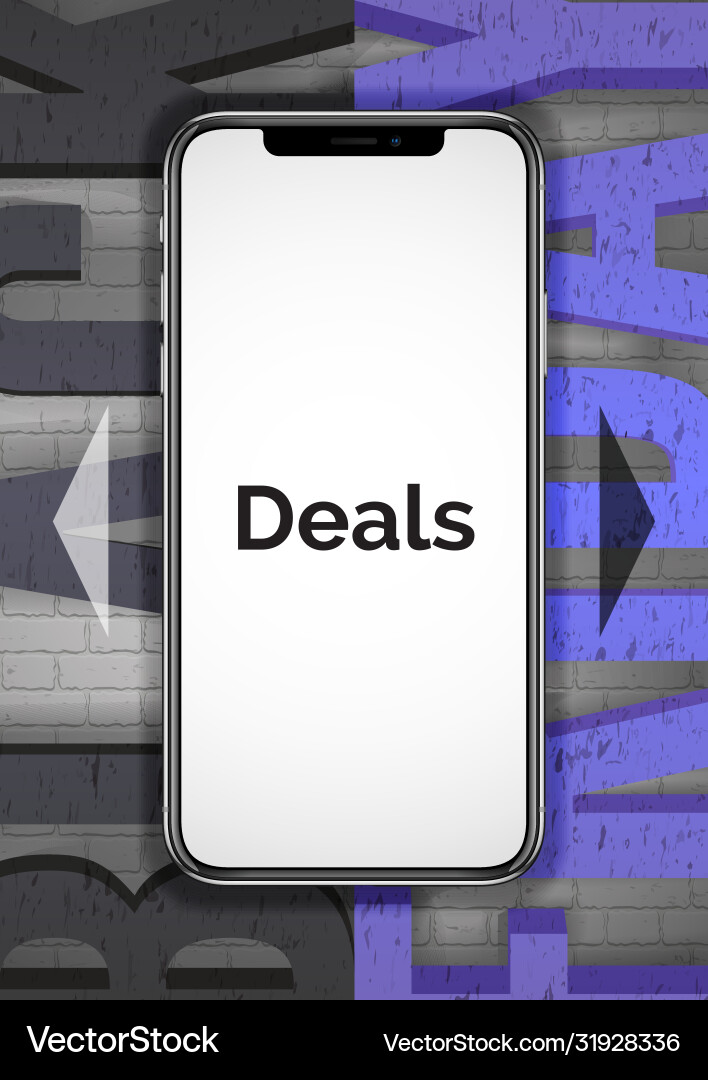 Smartphone special offers realistic banner Vector Image