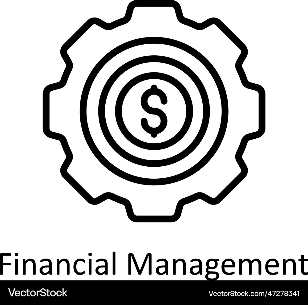Financial management outline icon design i Vector Image