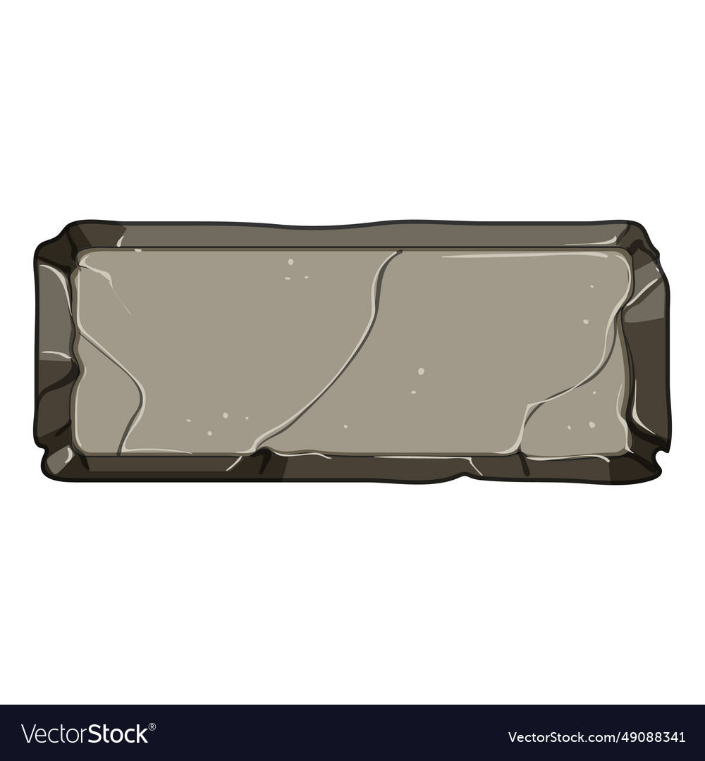 Gui stone button cartoon Royalty Free Vector Image