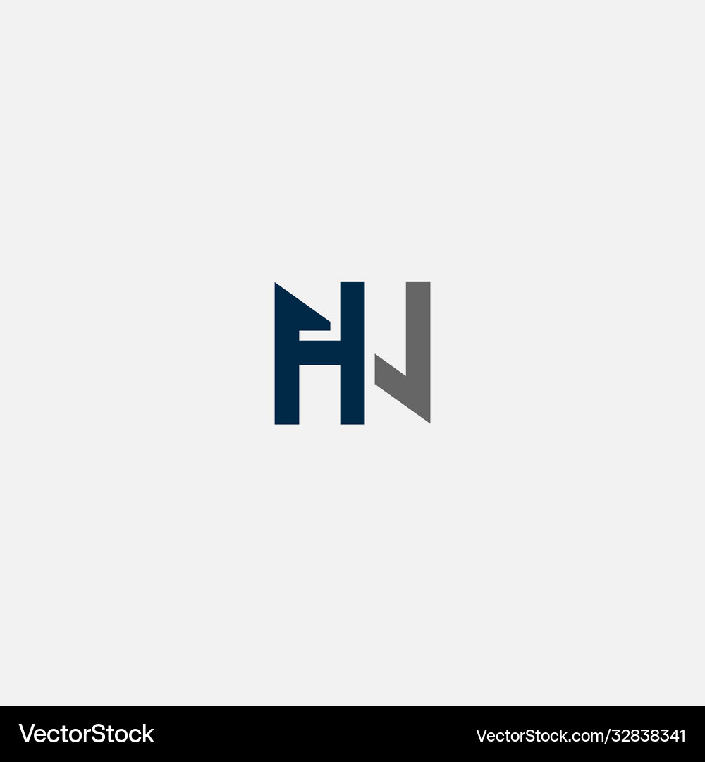 Hn or nh abstract outstanding professional Vector Image
