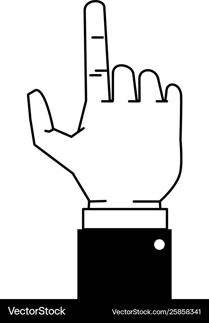 Human hand with finger up cartoon isolated Vector Image
