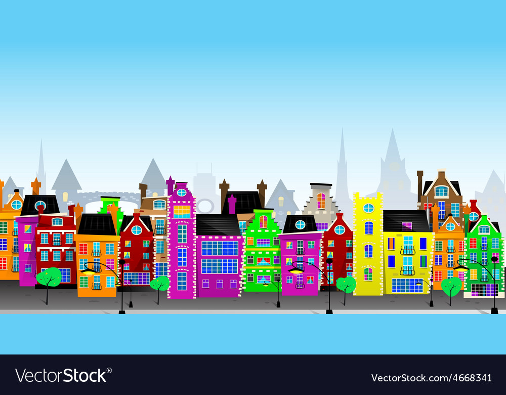 Landscape flat design Royalty Free Vector Image