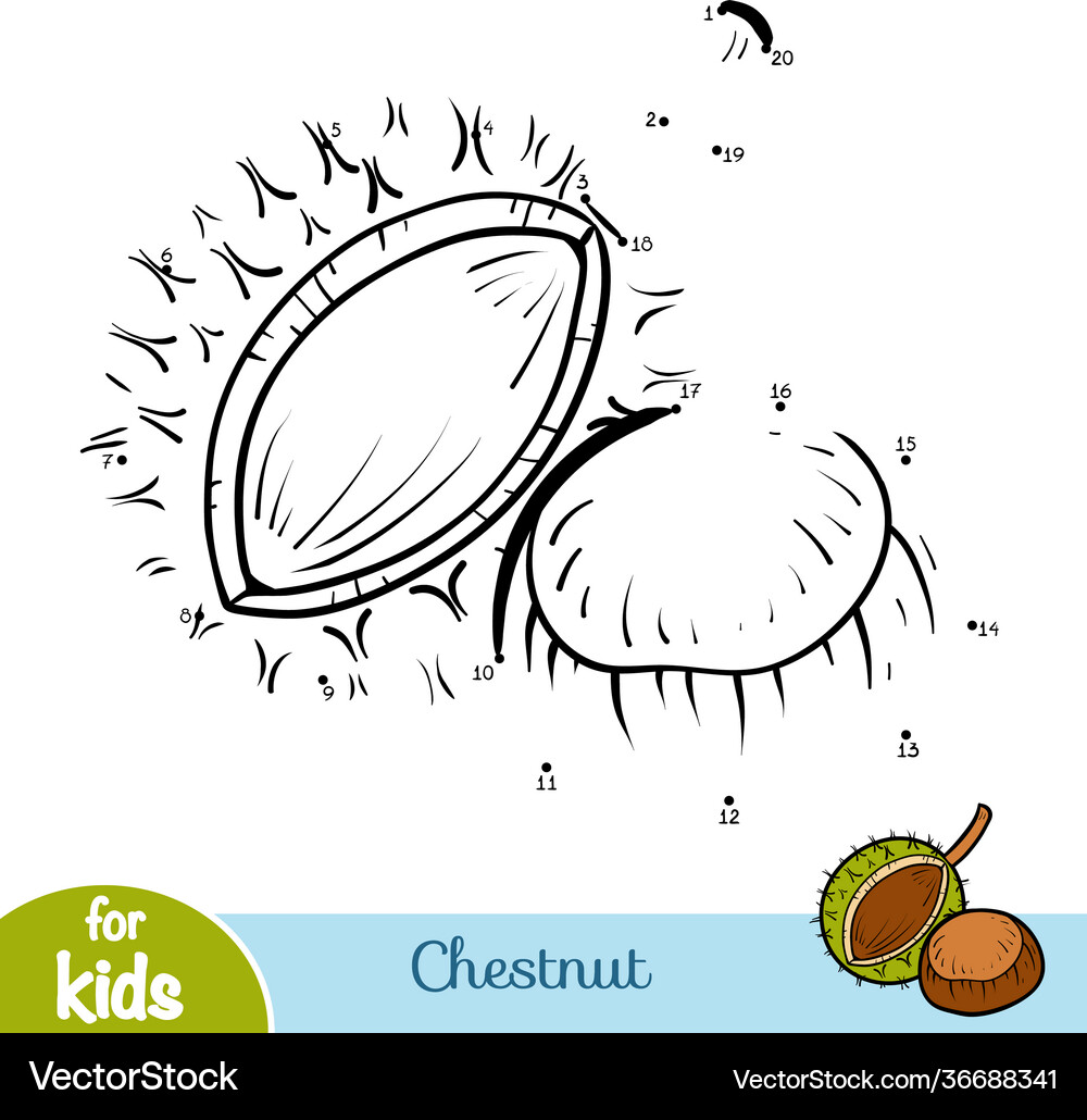 Numbers game education for children chestnut Vector Image