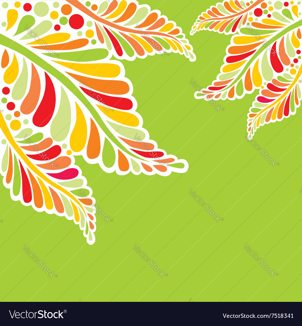 Pattern with abstract leaves Royalty Free Vector Image