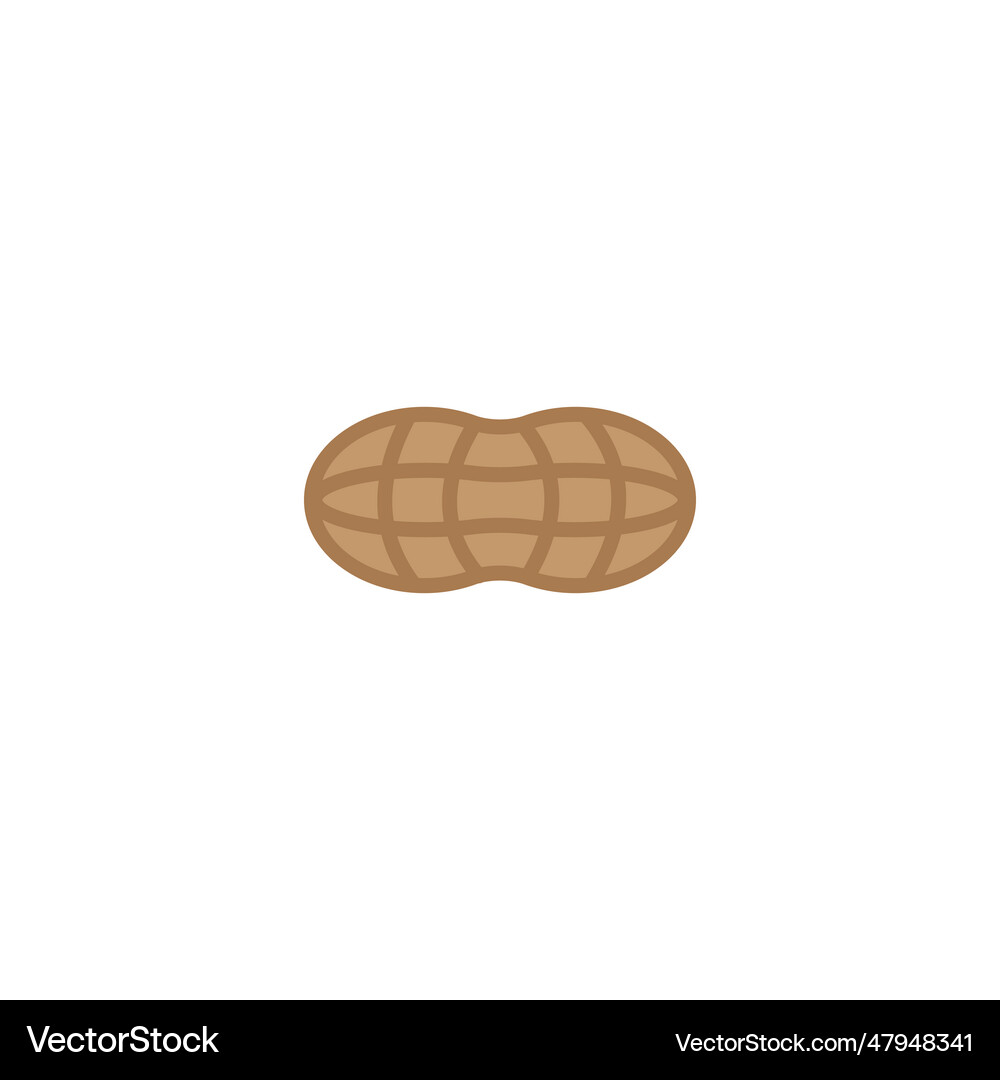 Peanut icon pea nuts snack symbol peanuts sign Vector Image