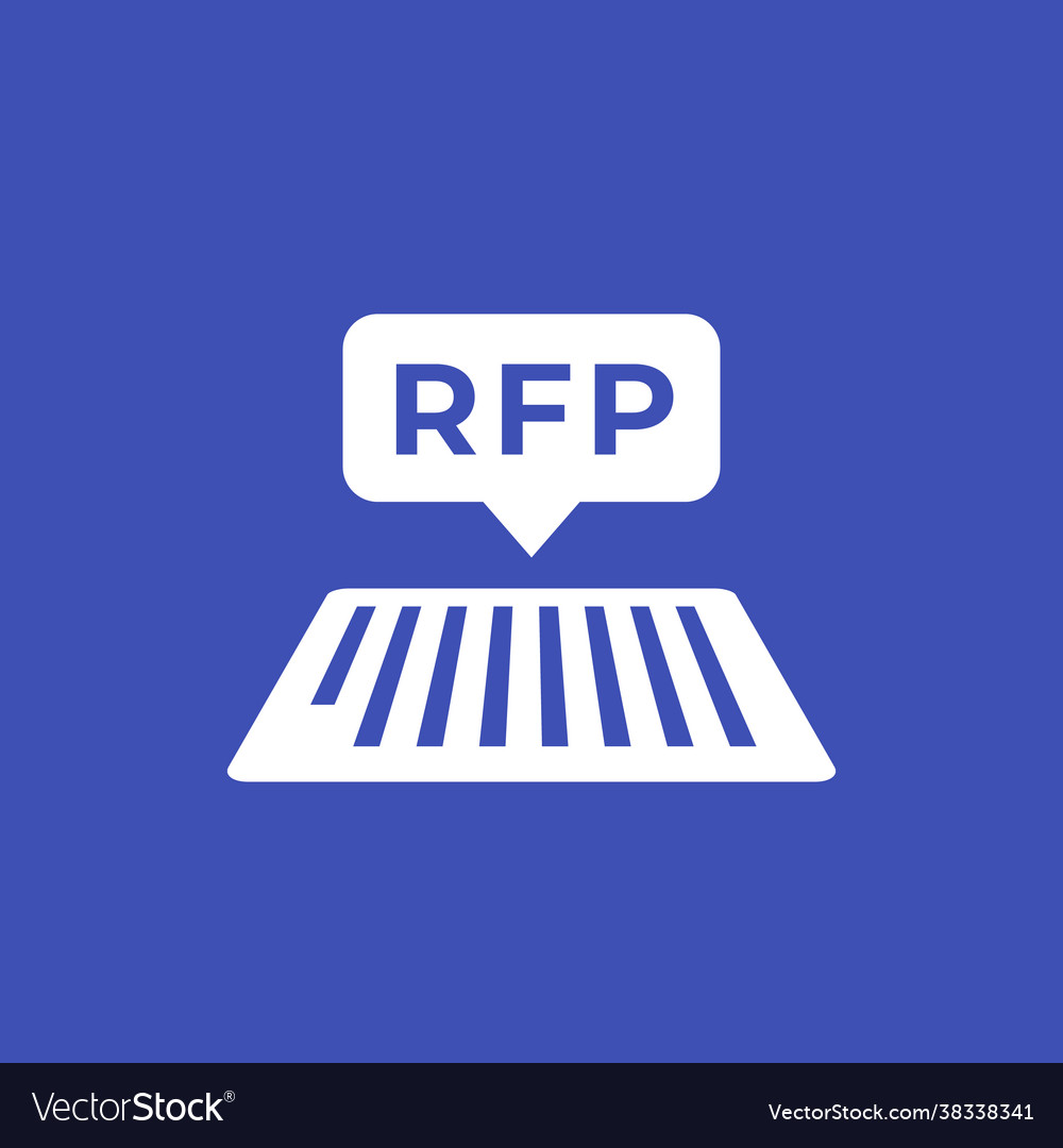 Rfp icon request for proposal Royalty Free Vector Image