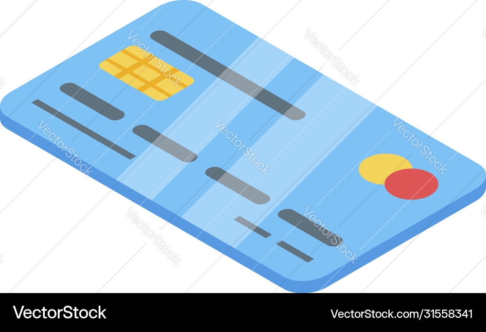 Student credit card icon isometric style Vector Image