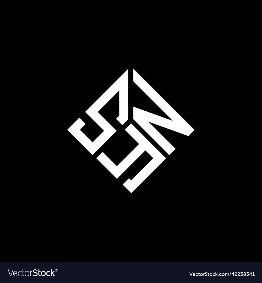 Syn letter logo design on black background Vector Image