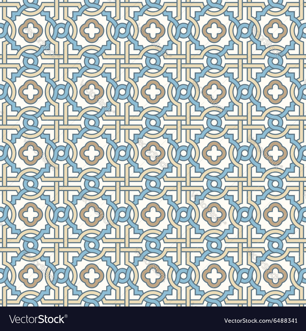 Tangled pattern with quatrefoils Royalty Free Vector Image