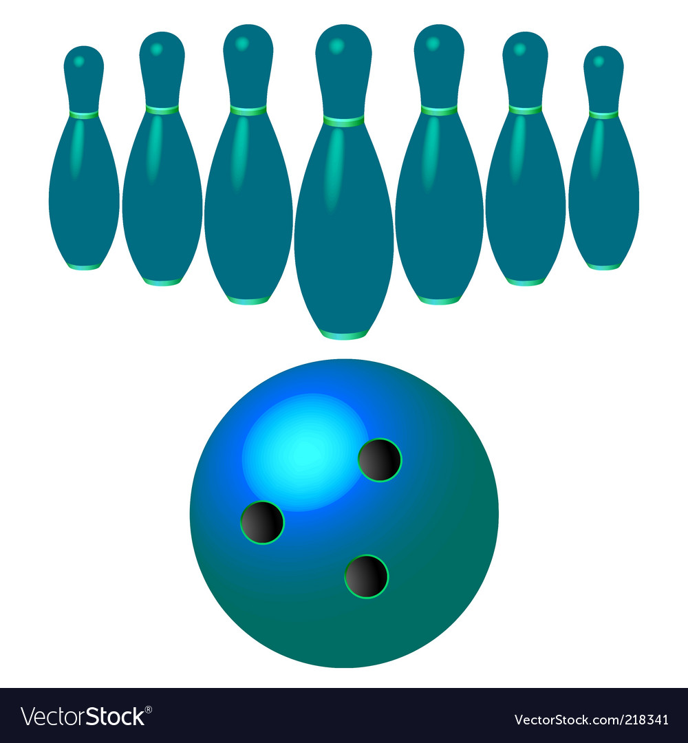 Ten Pin Bowling Royalty Free Vector Image Vectorstock