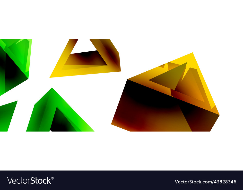 3d triangle abstract background basic shape Vector Image