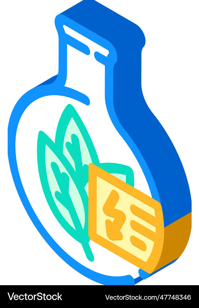 Biomass energy environmental isometric icon Vector Image