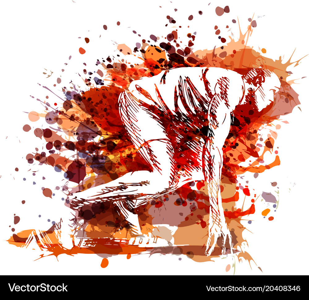 Color of a runner at start Royalty Free Vector Image