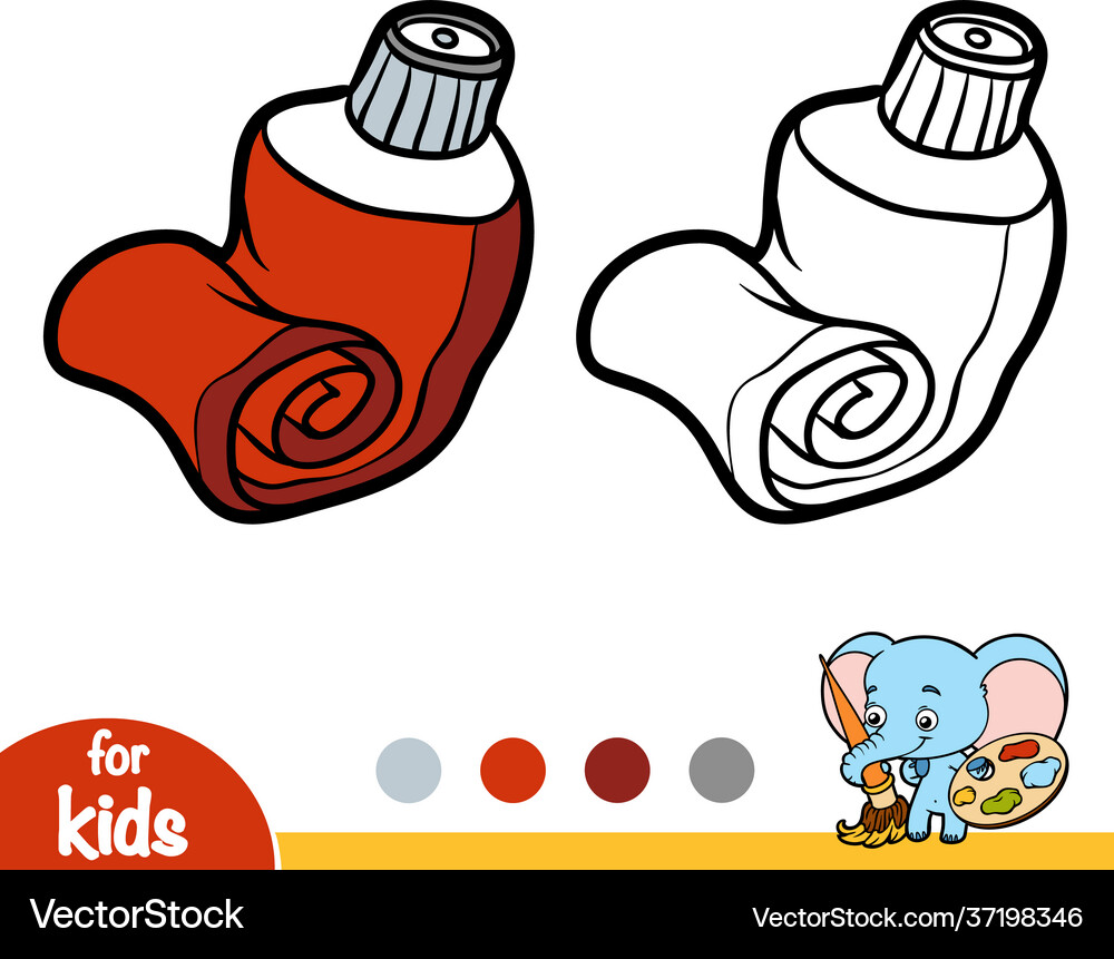 Coloring book tubes paint Royalty Free Vector Image