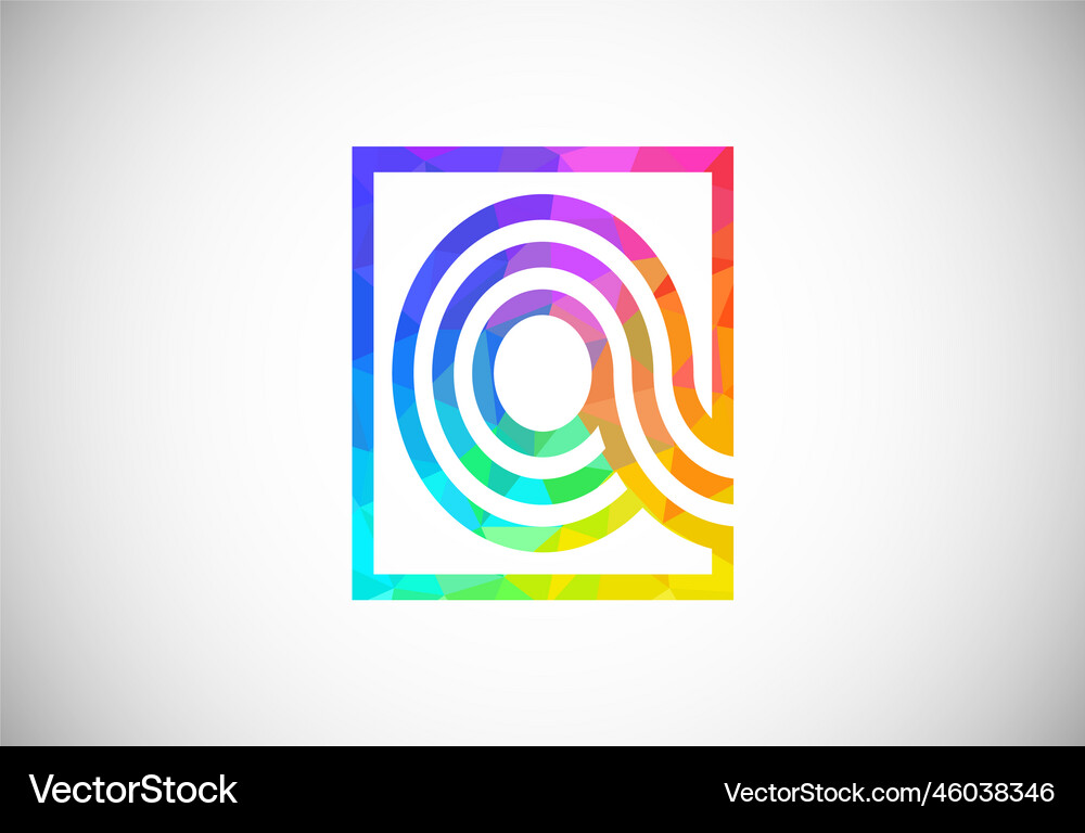 Low poly line letter q graphic alphabet symbol Vector Image