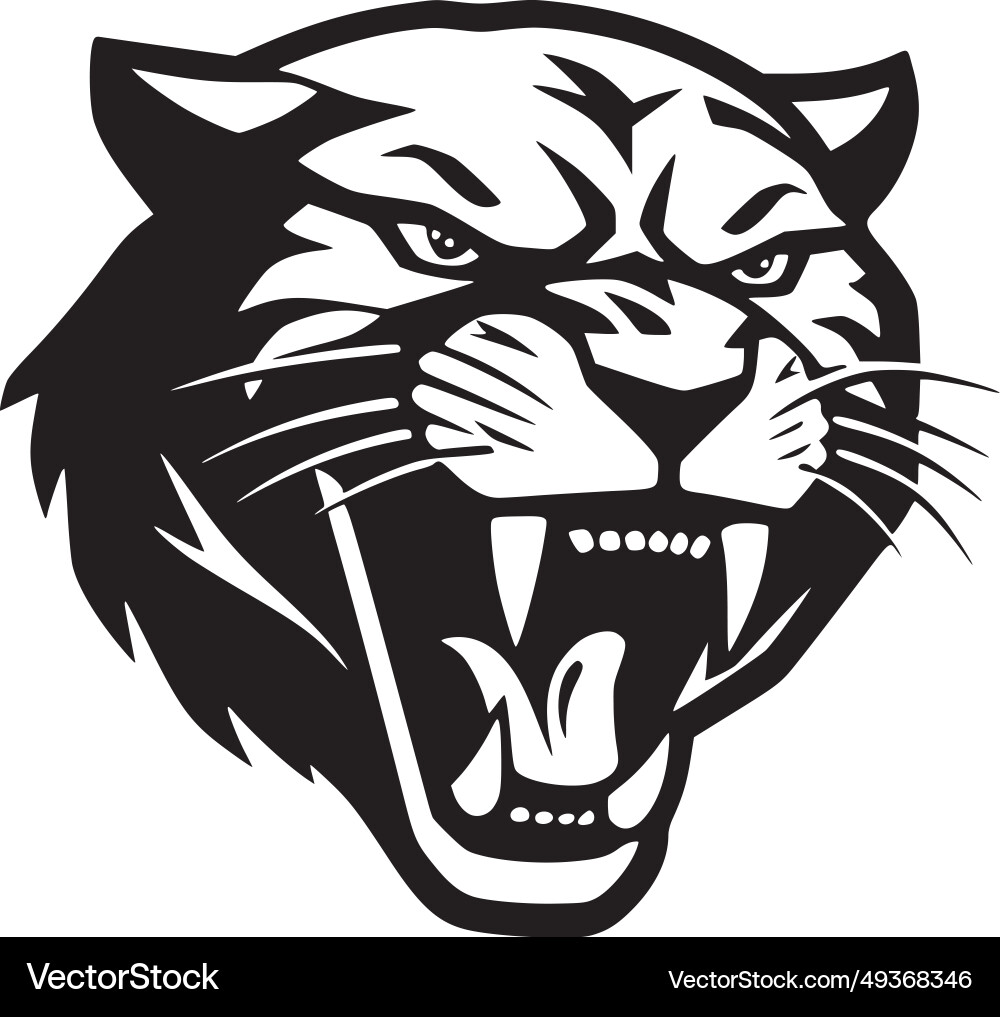 Panther - minimalist and simple silhouette Vector Image