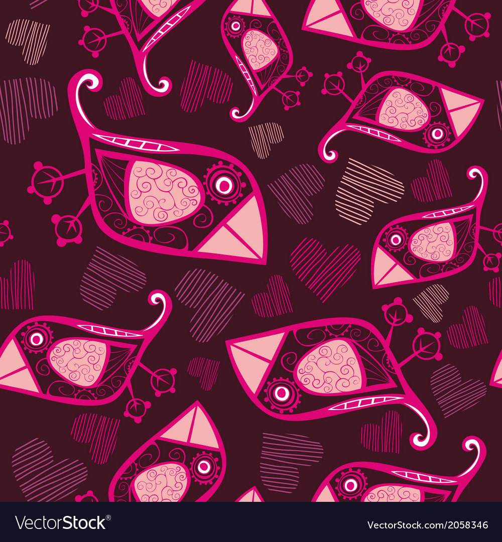 Romantic seamless pattern Royalty Free Vector Image