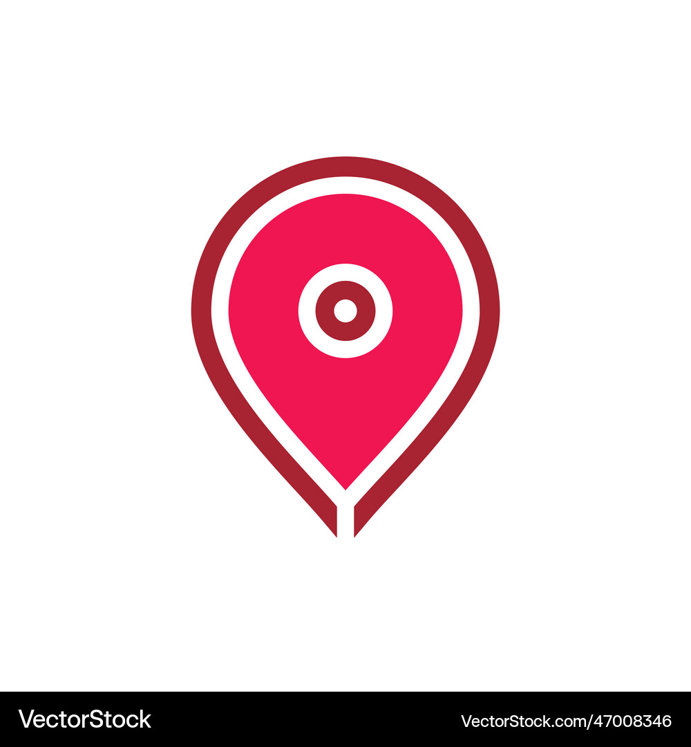 Simple location logo icon design map pin symbol Vector Image