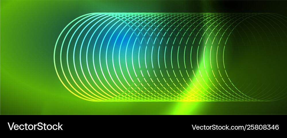 Trendy neon blue abstract design with waves Vector Image