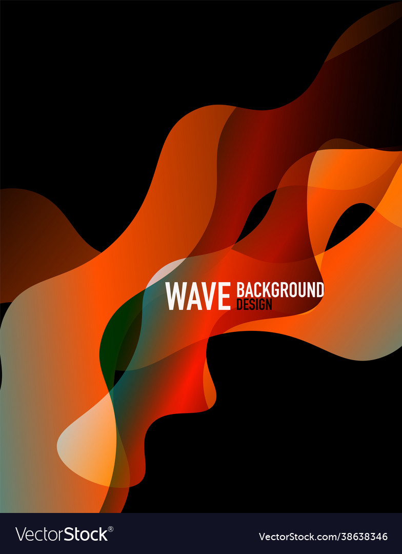 Vertical fluid gradient wave abstract background Vector Image