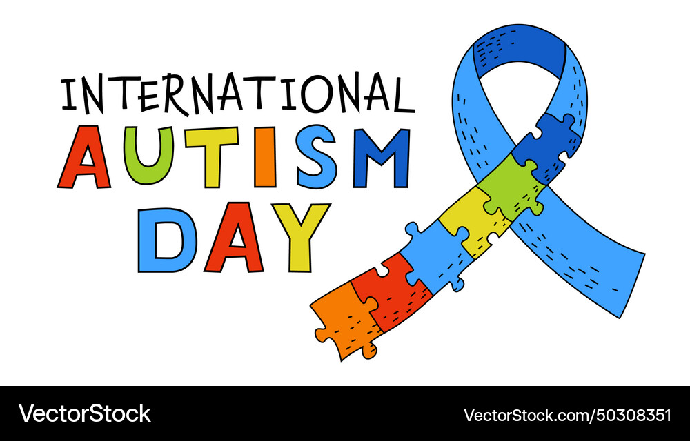 Autism awareness day autistic spectrum disorder Vector Image