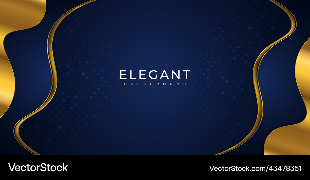 Elegant premium blue and gold background Vector Image